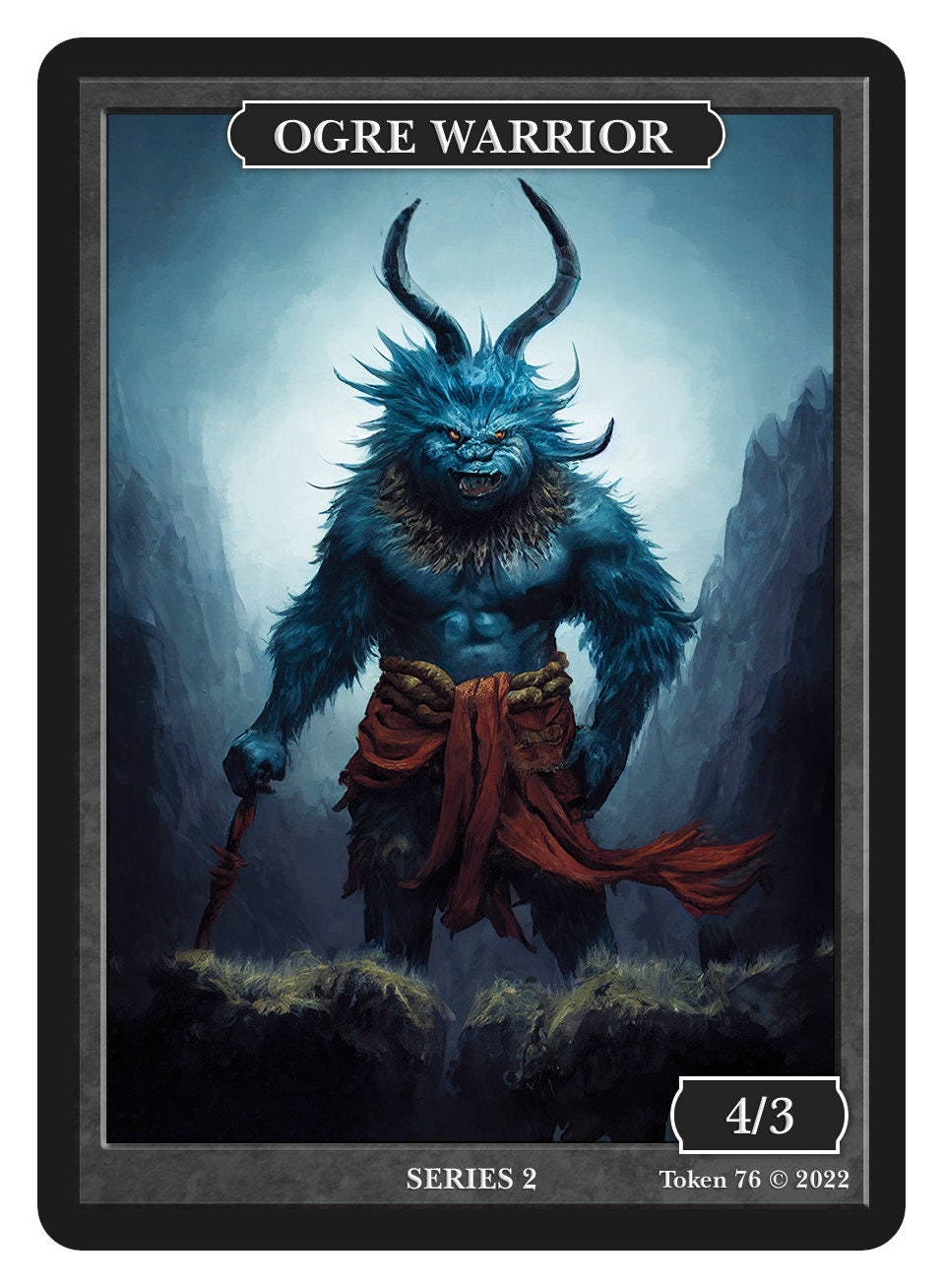 Ogre Warrior Token Series 2 of Givememana's Tokens Magic the Gathering ...