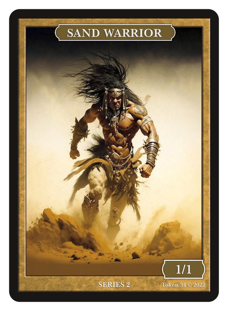 Sand Warrior Token Series 2 of Givememana's Tokens Magic the Gathering ...