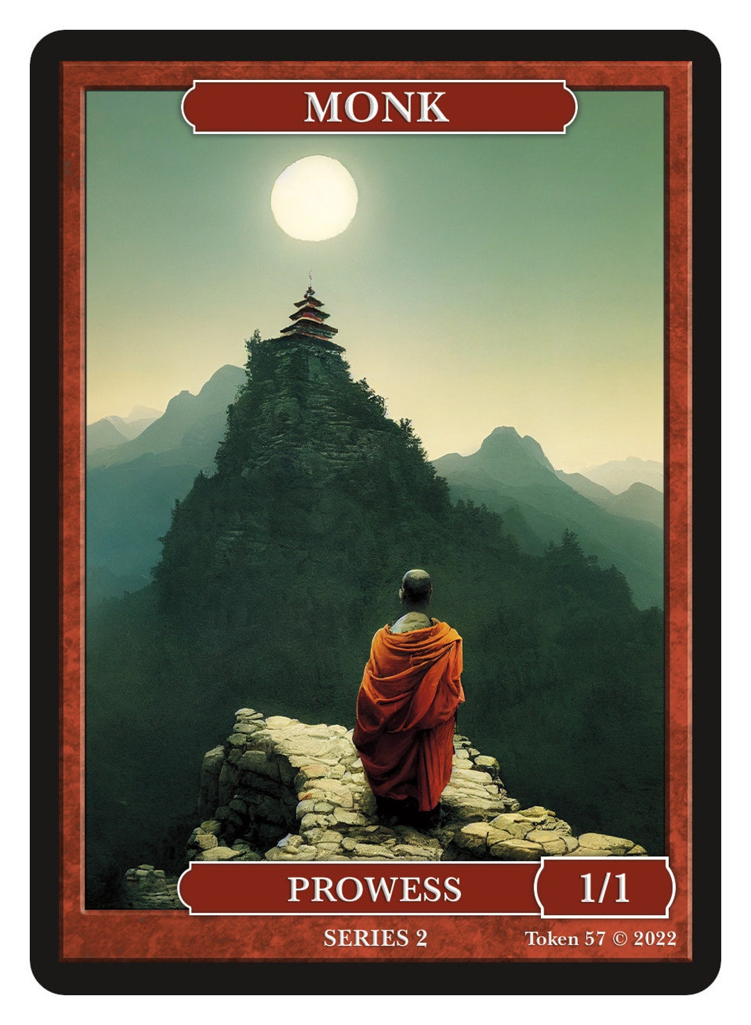 Monk Series 2 of Givememana's Tokens Magic the Gathering Limited ...