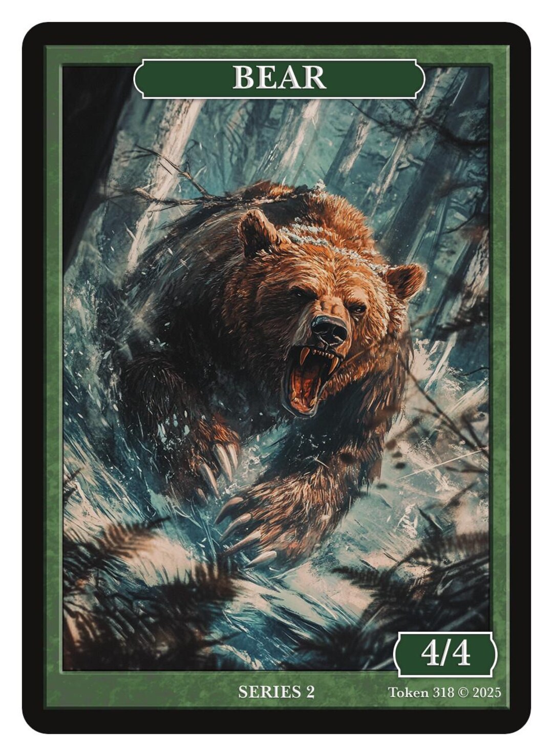 Bear Token Series 2 of Givememana's Tokens Magic the Gathering Limited ...