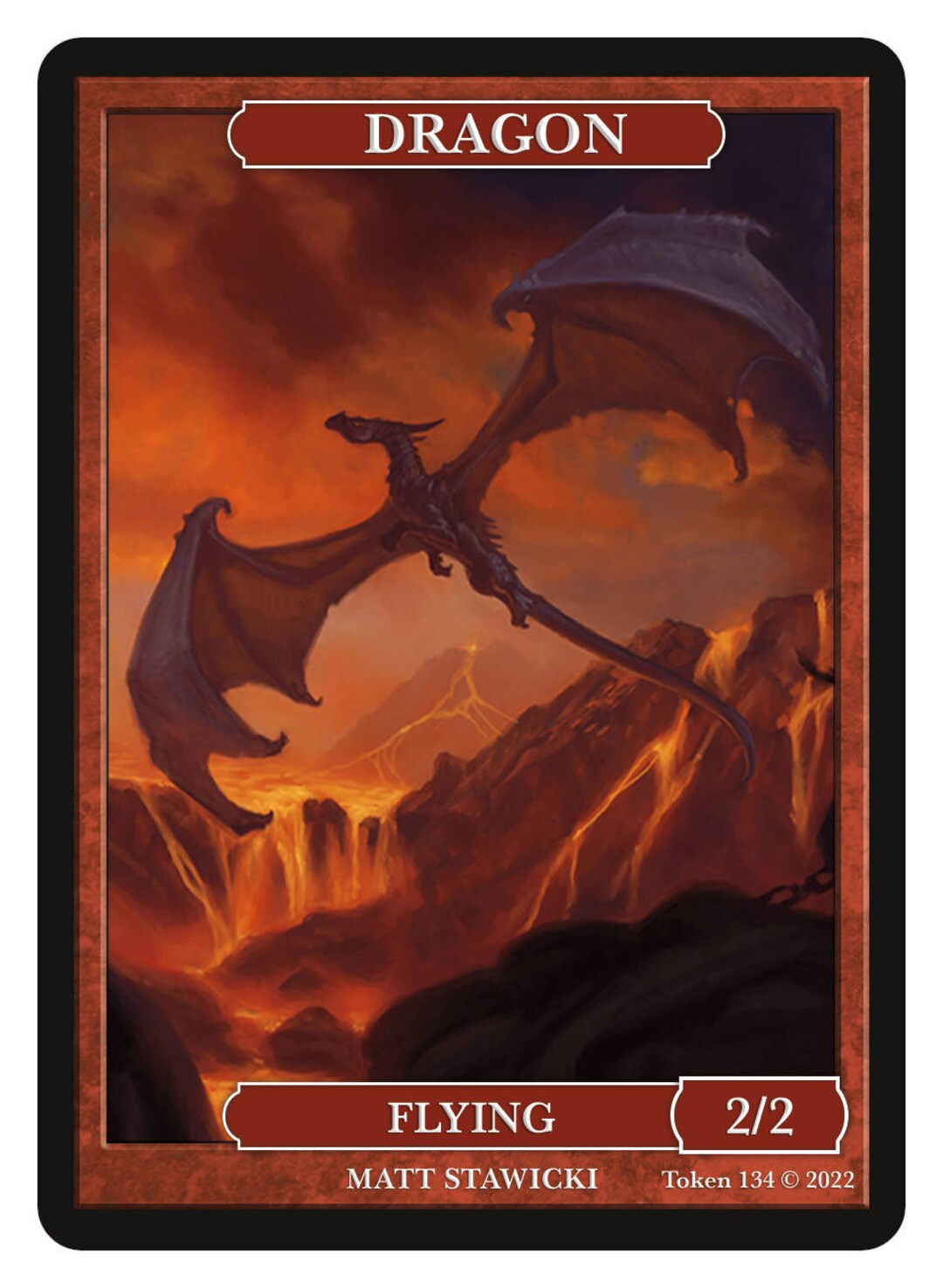 Dagon 2/2 Flying Token, Art by Matt Stawicki Magic the Gathering ...