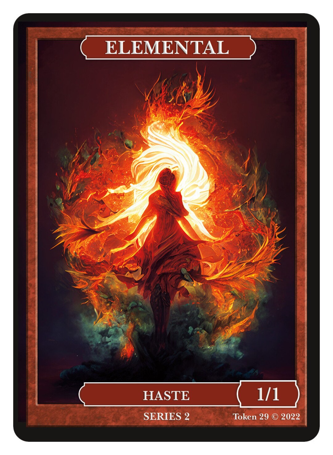 Elemental 1/1 Haste Token Series 2 of Givememana's Tokens Magic the ...