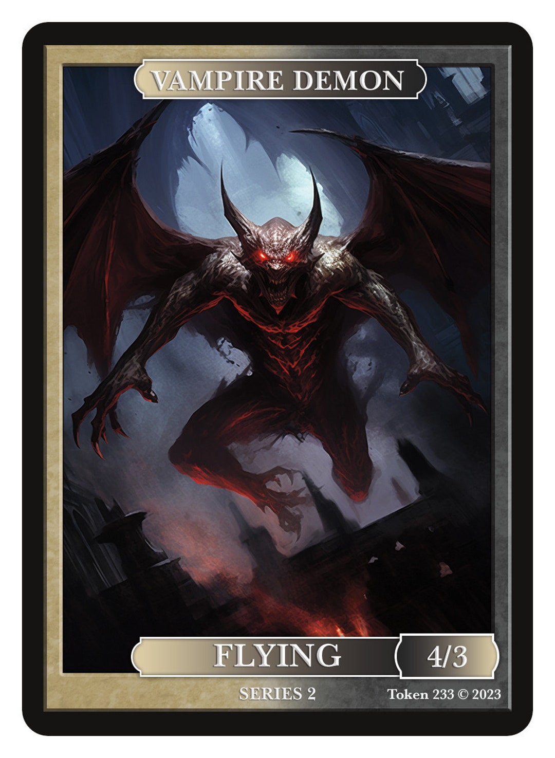 Vampire Demon Token Series 2 of Givememana's Tokens Magic the Gathering - Etsy