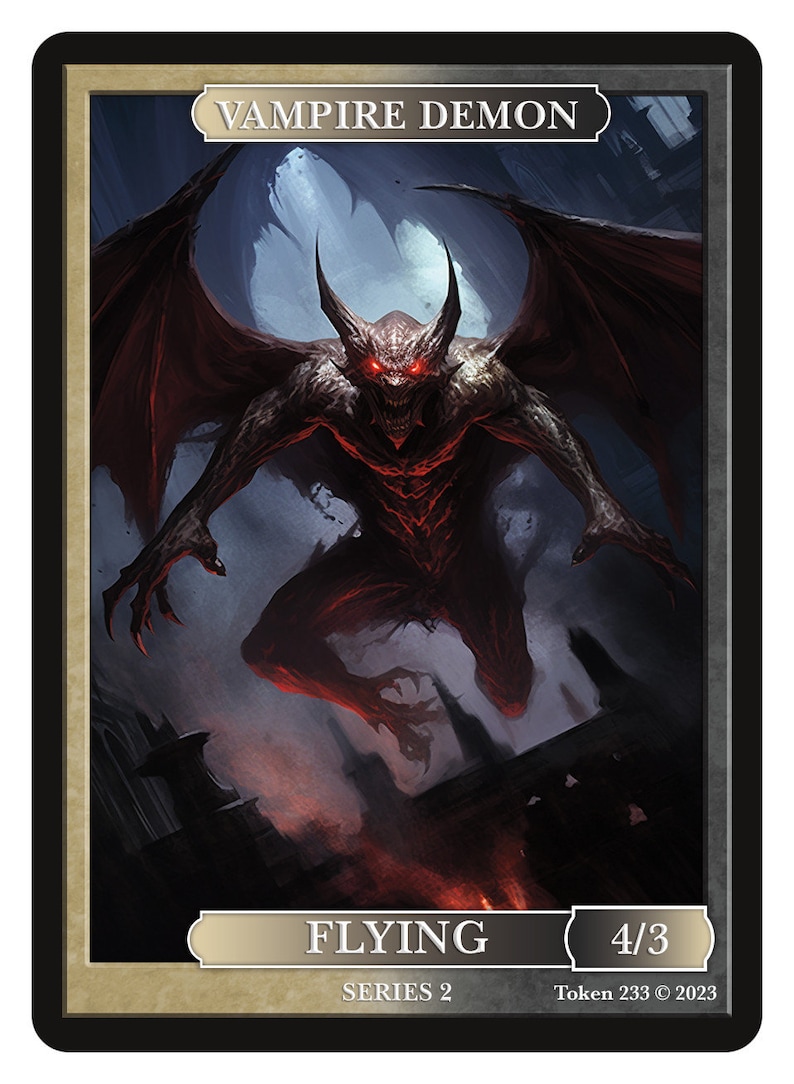 Vampire Demon Token Series 2 of Givememana's Tokens Magic the Gathering ...