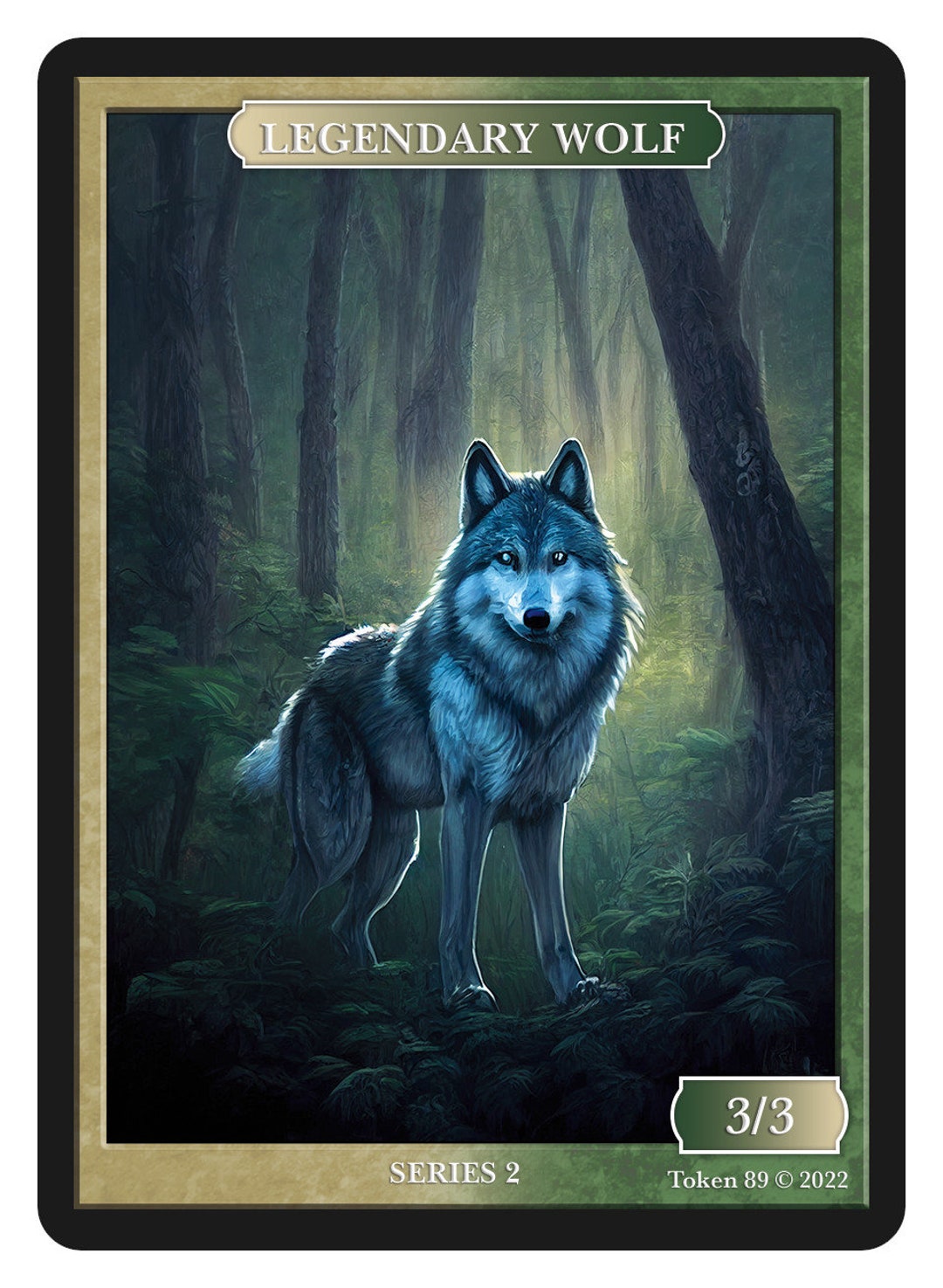 Legendary Wolf Token Series 2 of Givememana's Tokens Magic the ...
