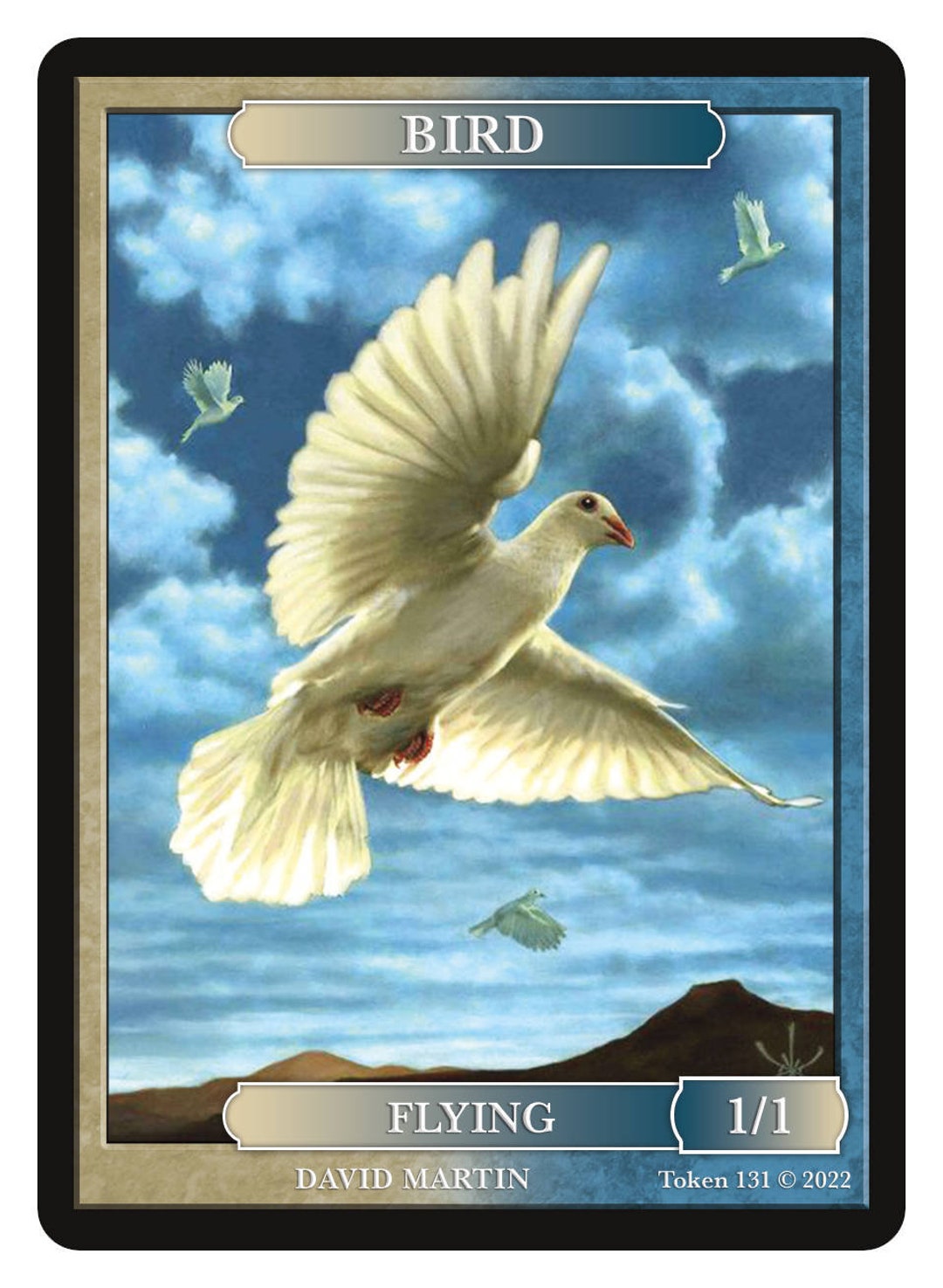 Bird Token Art: 1/1 Flying, David Martin Magic Art - Etsy