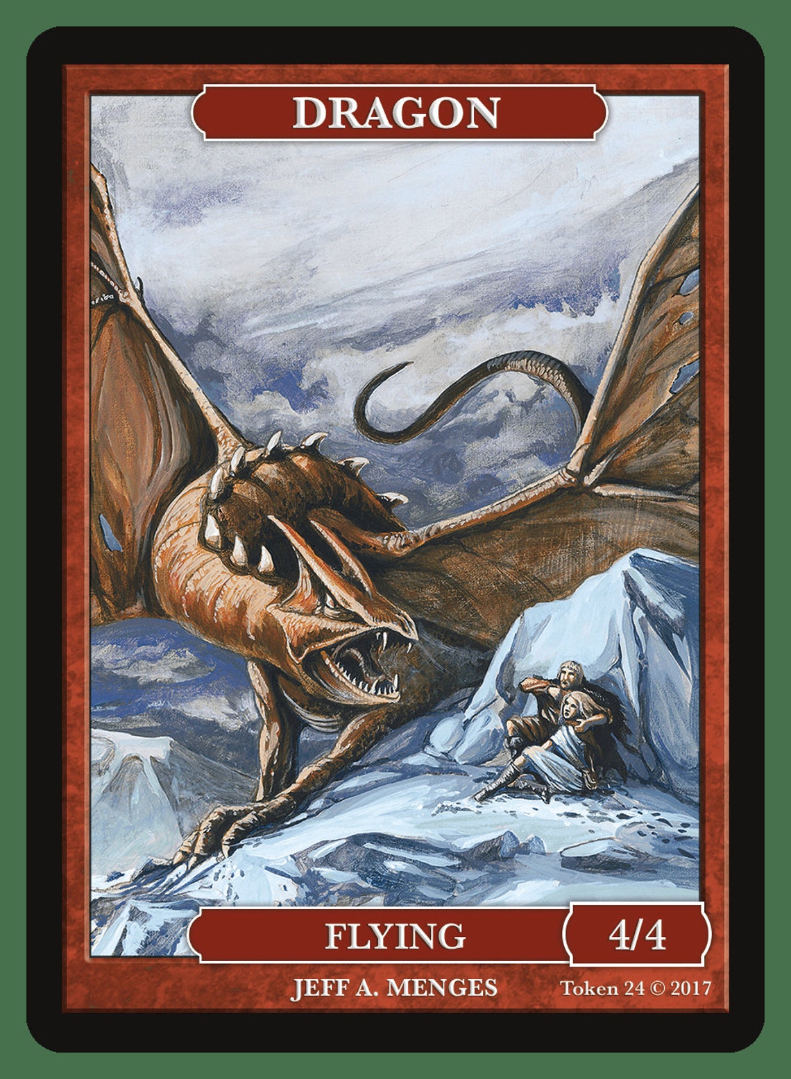 Dragon Token Art by Jeff A. Menges Magic the Gathering Givememana's ...