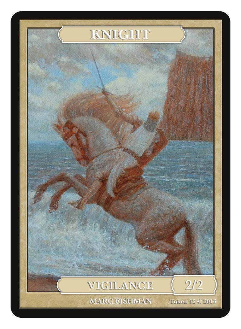 Knight Token Art by Marc Fishman Magic the Gathering - Etsy
