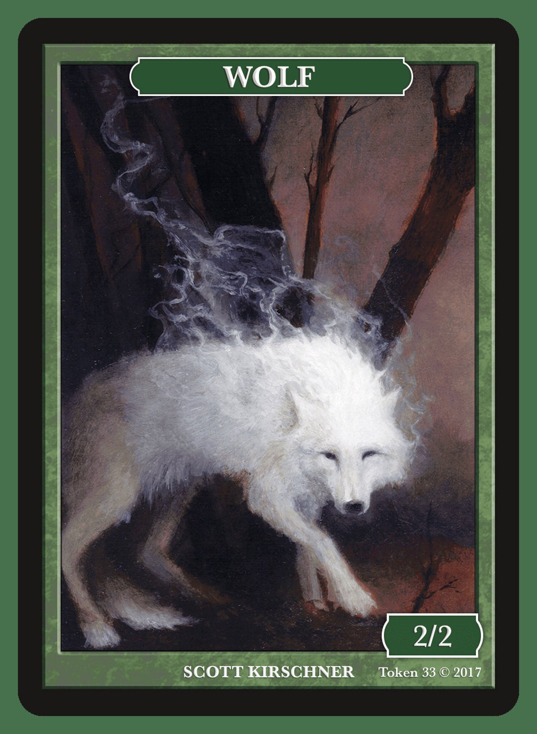 Wolf Token Art by Scott Kirschner Magic the Gathering Givememana's ...