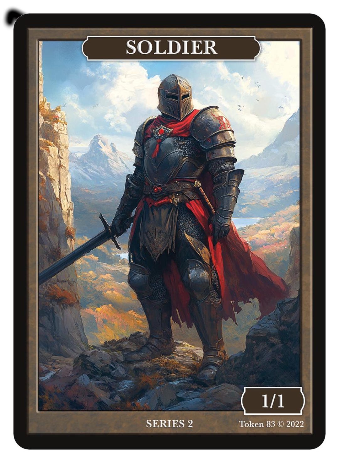 Soldier Token 1/1 Artifact Series 2 of Givememana's Tokens Magic the ...