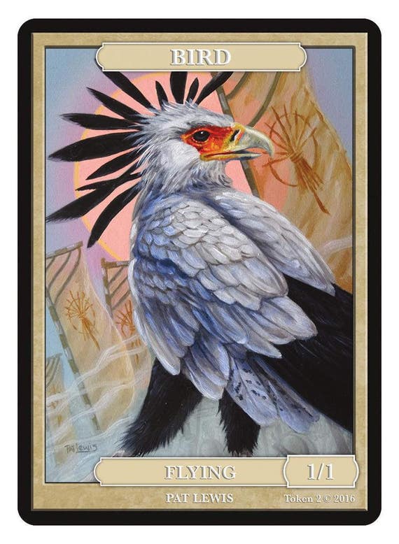 Bird Token Art by Pat Lewis Magic the Gathering | Etsy