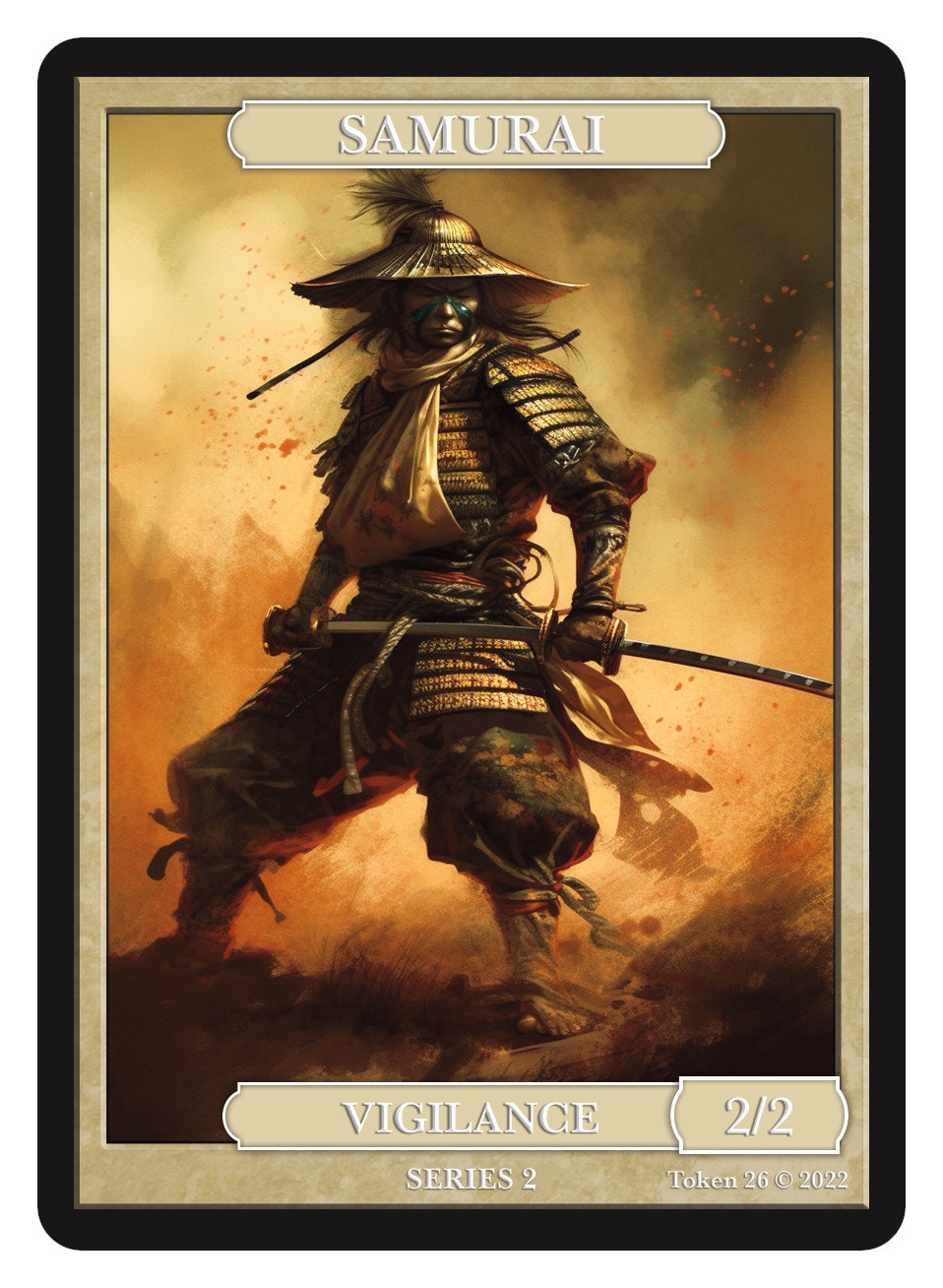 Samurai Token Series 2 of Givememana's Tokens Magic the Gathering ...