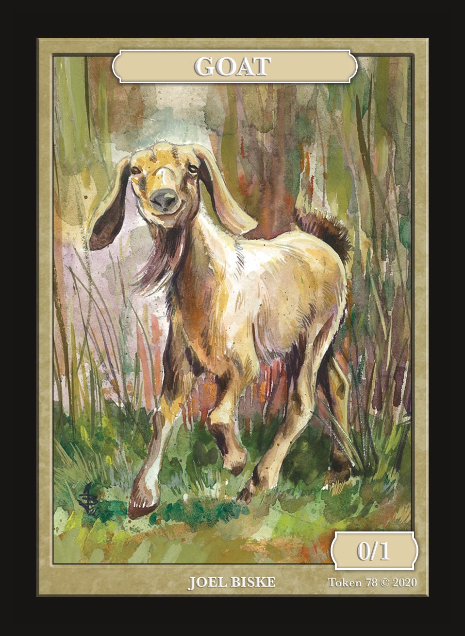 Goat 0/1 Token Art by Joel Biske Magic the Gathering | Etsy