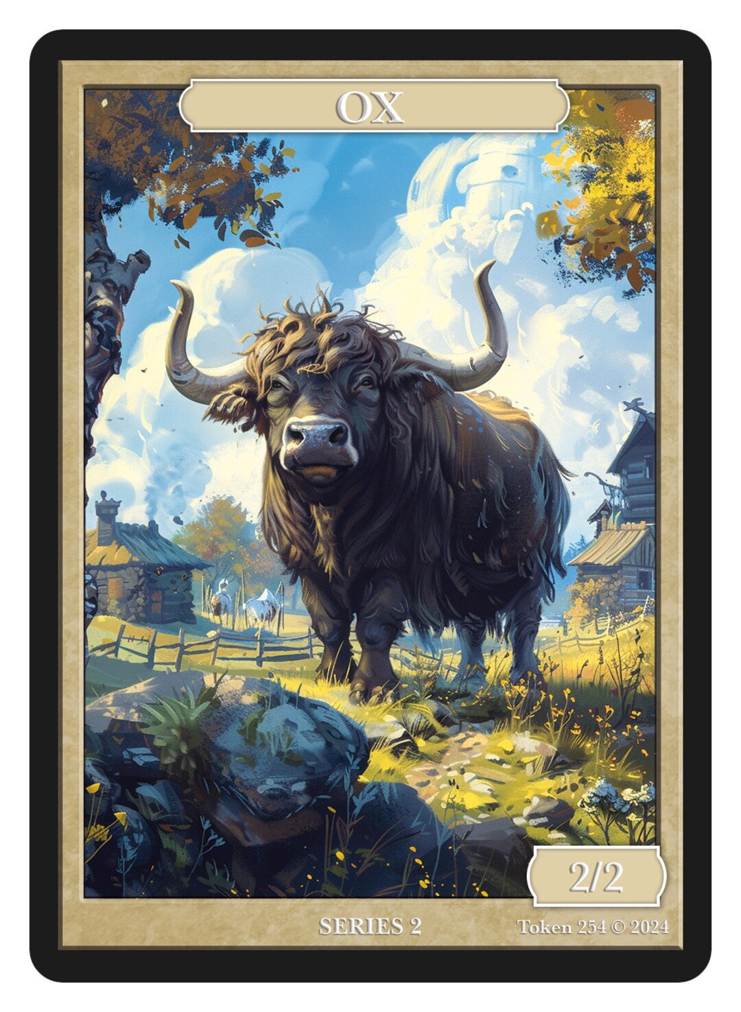 Ox Token Series 2 of Givememana's Tokens Magic the Gathering Limited ...
