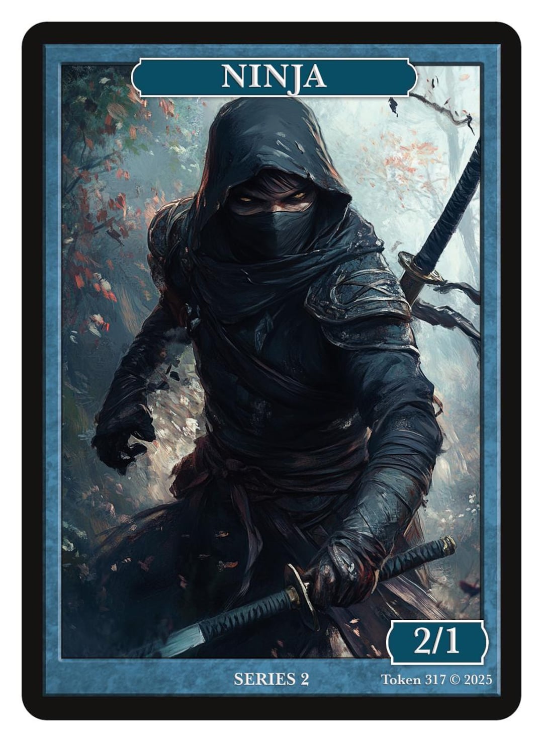 Ninja Token Series 2 of Givememana's Tokens Magic the Gathering - Etsy