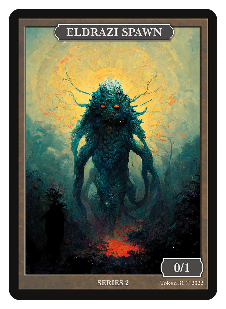 Eldrazi Spawn 0/1 Token Series 2 of Givememana's Tokens Magic the ...