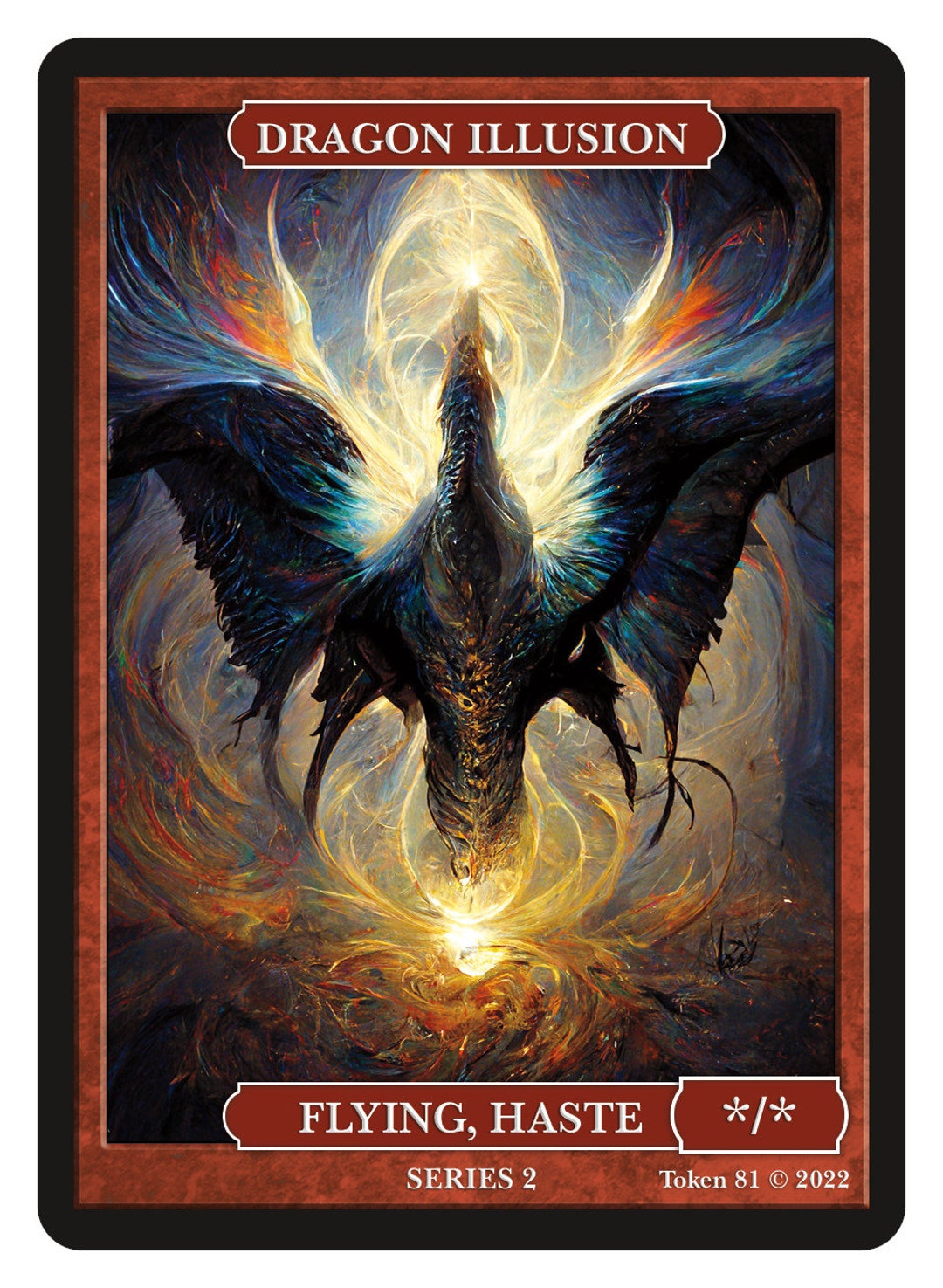 Dragon Illusion Token Series 2 of Givememana's Tokens Magic the ...