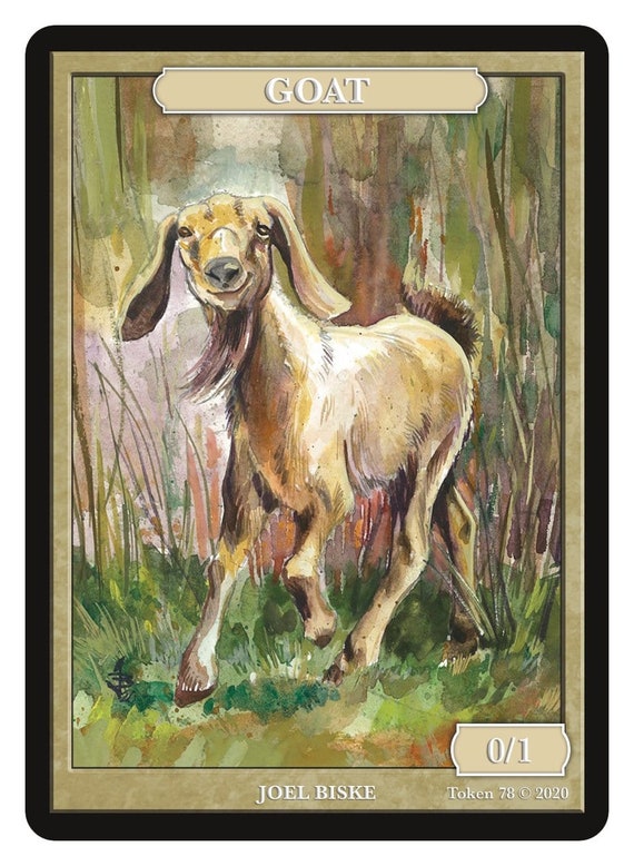 Goat 0/1 Token Art by Joel Biske Magic the Gathering - Etsy