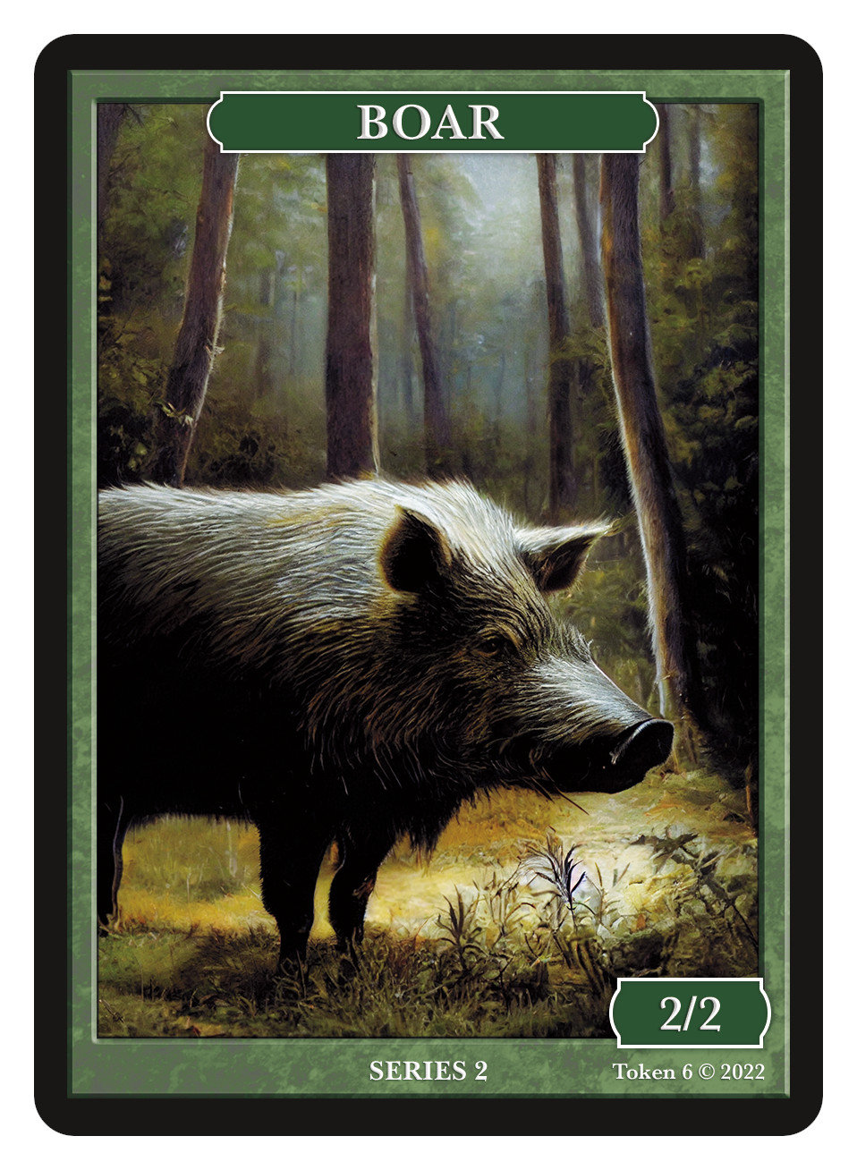 Boar 2/2 Token Series 2 of Givememana's Tokens Magic the - Etsy