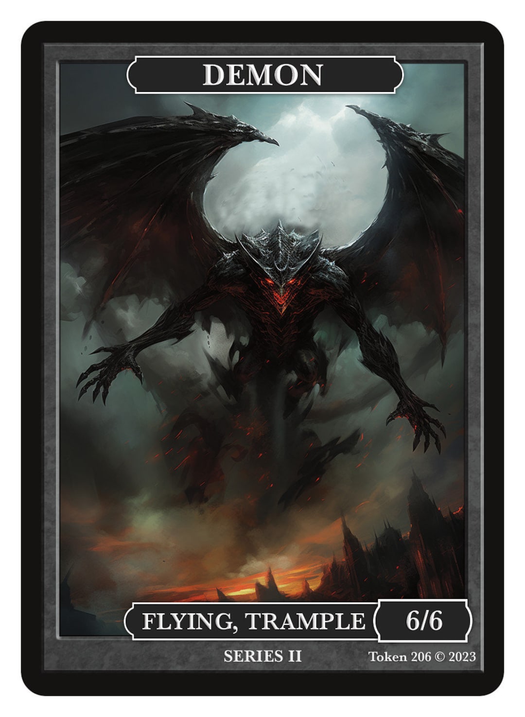 Demon Token Series 2 of Givememana's Tokens Magic the Gathering Limited ...