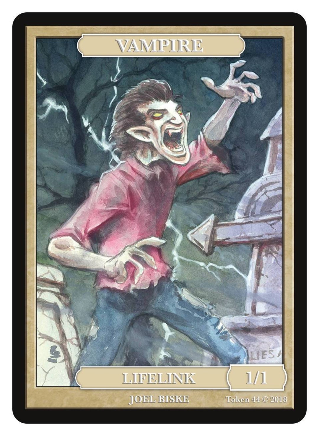 Vampire Token Art by Joel Biske Magic the Gathering Givememana's Tokens ...