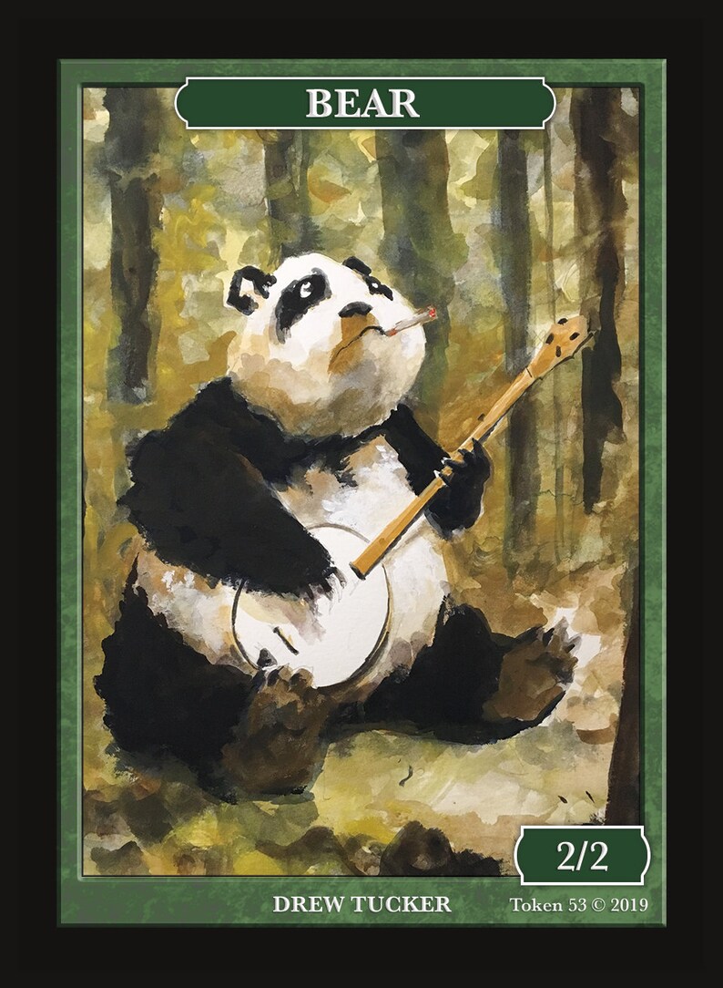Bear Token Art by Drew Tucker Magic the Gathering | Etsy