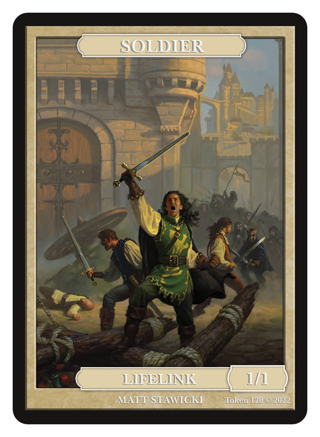 Soldier Token, Art by Matt Stawicki Magic the Gathering Givememana's ...