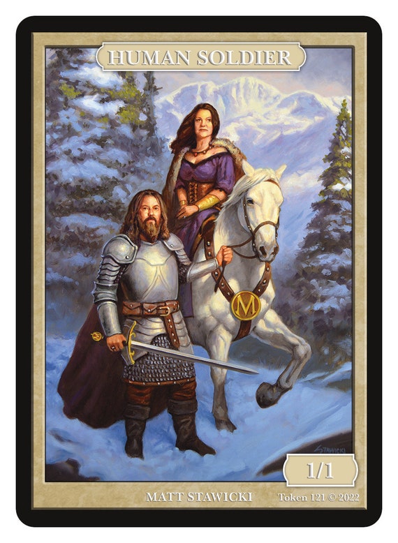 Human Soldier Token Art by Matt Stawicki Magic the Gathering - Etsy