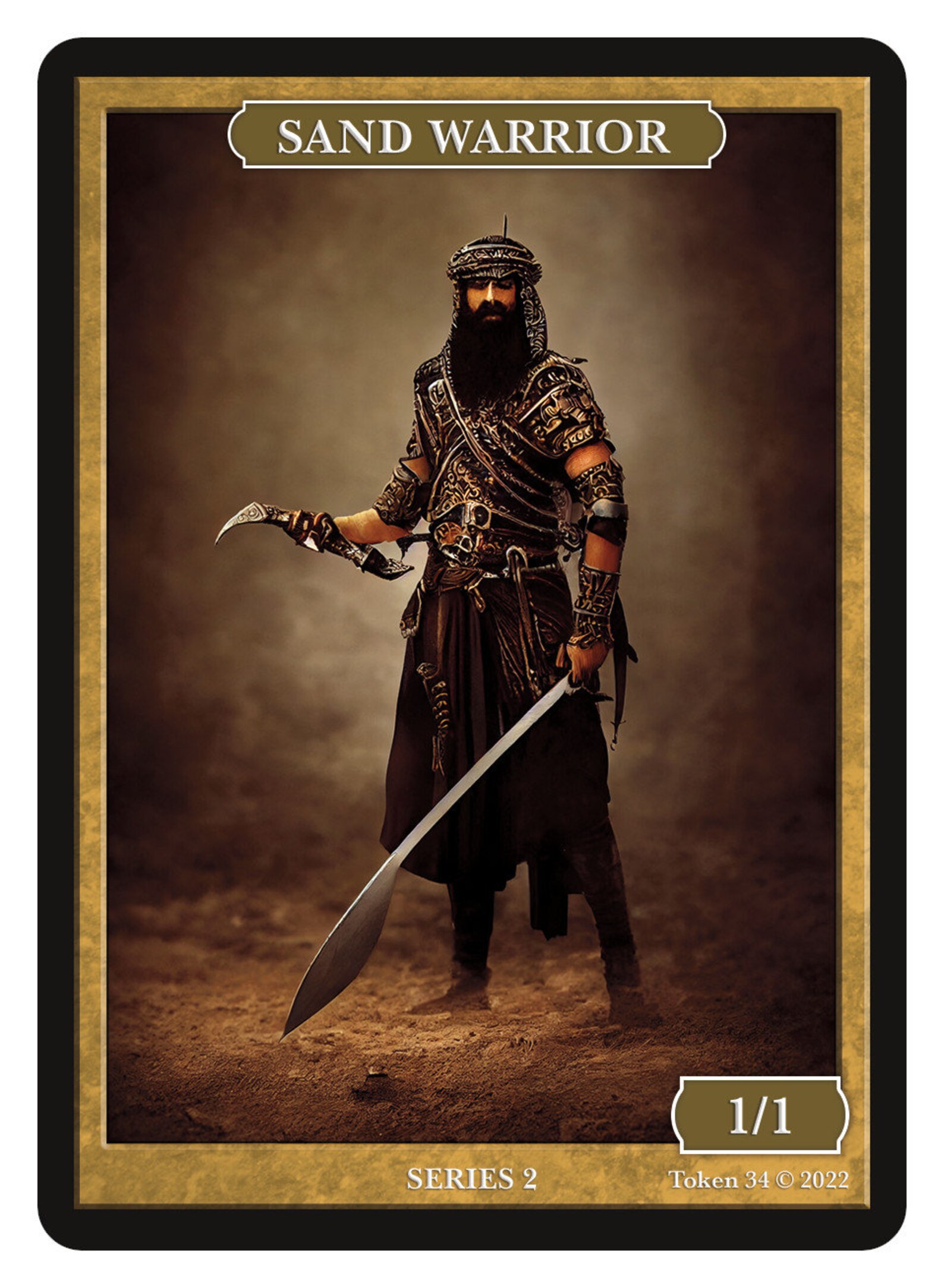 Sand Warrior Token Series 2 of Givememana's Tokens Magic - Etsy