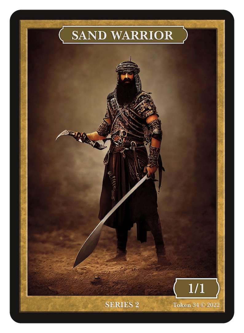 Sand Warrior Token Series 2 of Givememana's Tokens Magic - Etsy
