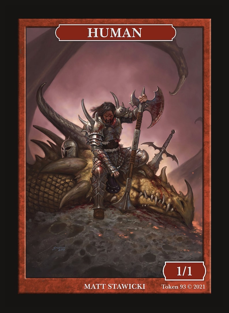 Human 1/1 Token Art by Matt Stawicki Magic the Gathering | Etsy