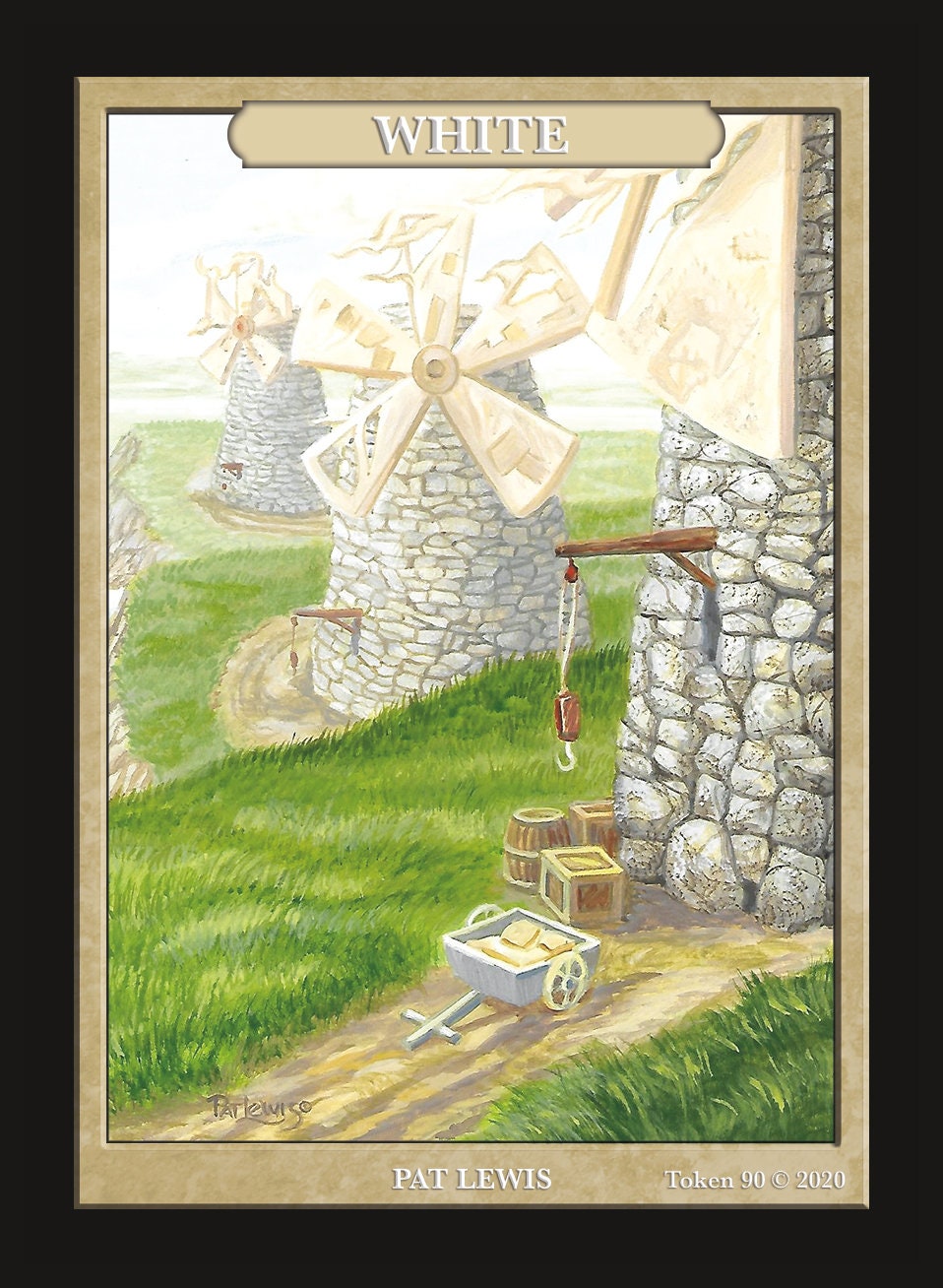 White Mana Token Art by Pat Lewis Magic the Gathering | Etsy