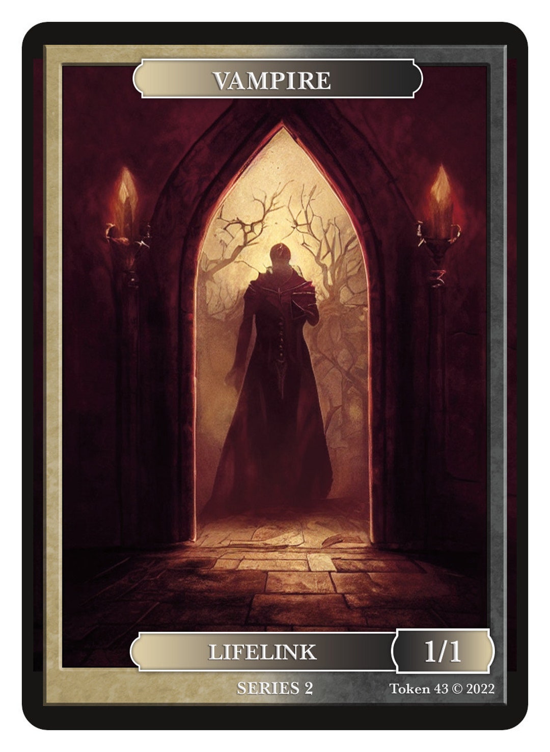 Vampire 1/1 Lifelink Token Series 2 of Givememana's Tokens Magic the ...