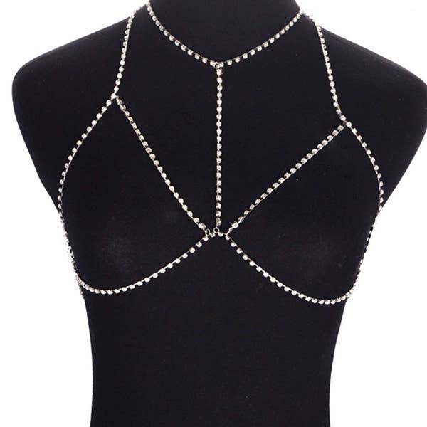 Buy Rhinestone Bra - Etsy