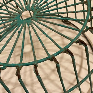 Vintage Turquoise Rubber Coated Metal Egg Basket Quahog or Clamming ...