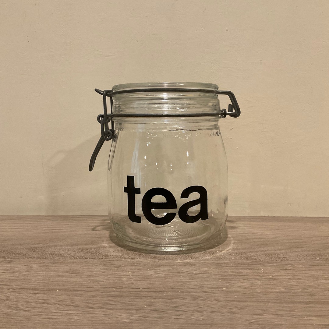Vintage Clear Glass Tea Jar With Wire Bale Triomphe Jar With - Etsy