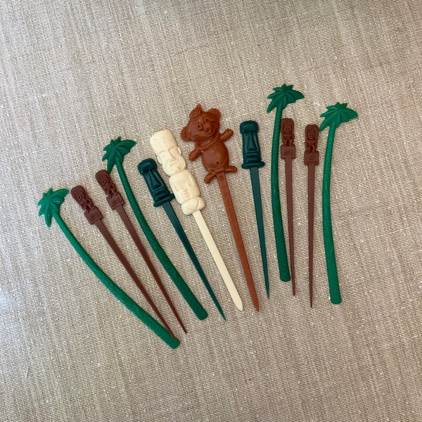 Tiki Swizzle Sticks - Etsy