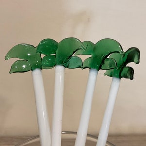 Set of 12 Unique Glass Cocktail Sticks in 3 Styles Glass Cocktail ...