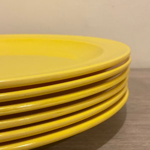 Set of 6 Prolon Ware 10” Yellow Melamine Dinner Plates Durable ...