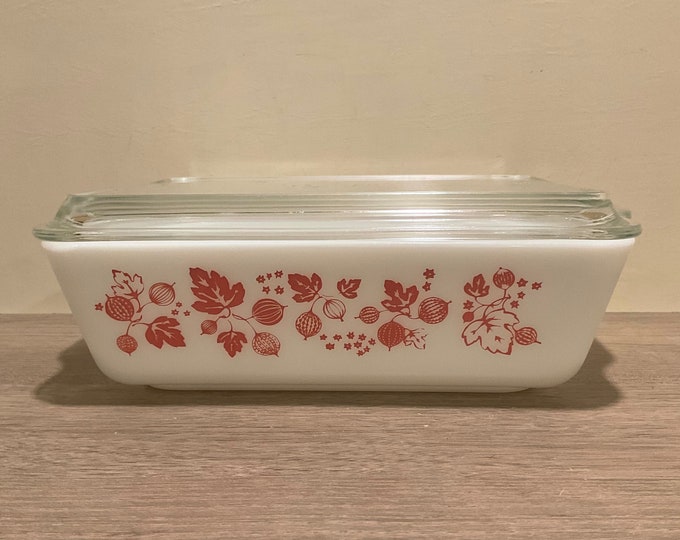 Vintage 1957- 1966 Pink Gooseberry Pyrex Shallow Baking Dish and ...