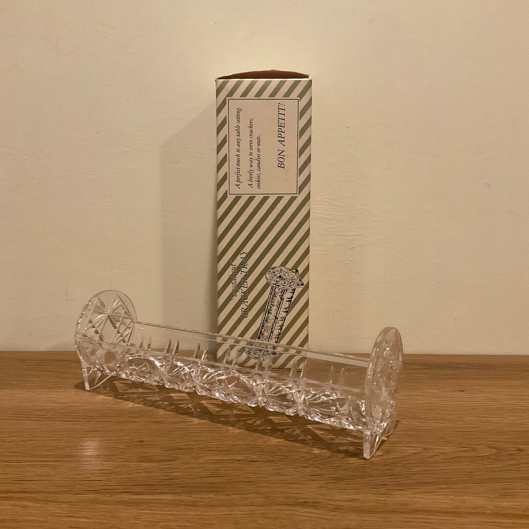 Clear Acrylic Plastic Cracker Tray “crystal Cut” in Original Box ...