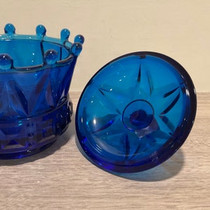 Vintage 1960’s Fostoria Crown Collection Cobalt Blue Candy Dish With ...