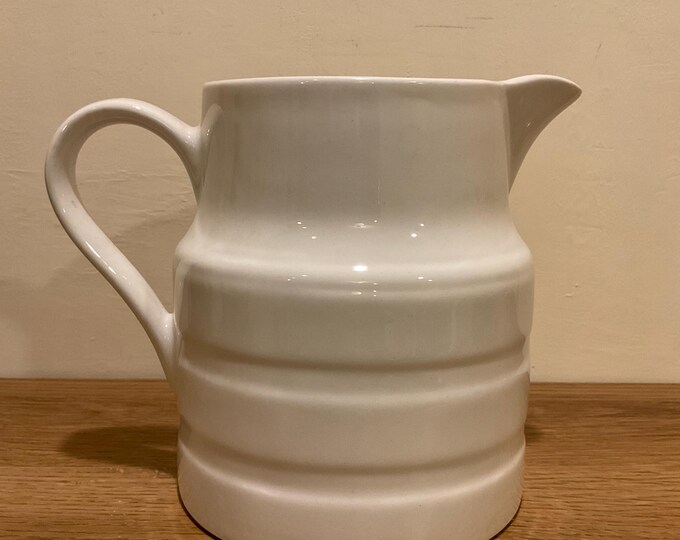 Vintage Lord Nelson Pottery Pitcher Vase in White 32 Ounce Capacity ...