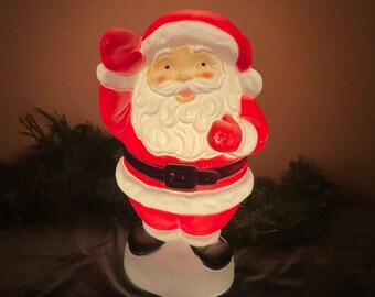 Light up Vintage Santa - Etsy