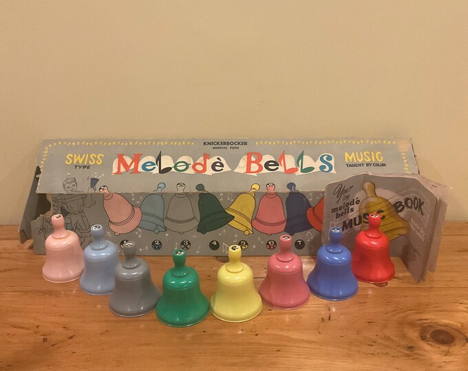 Vintage Knickerbocker Swiss Melody Bell Set With Music Book and ...
