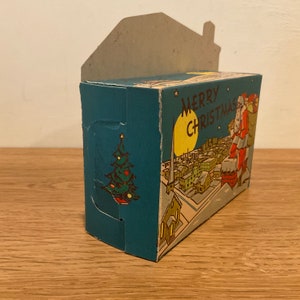 Vintage 1940s Christmas Candy Boxes: Village & Santa Design, Set of 4 ...