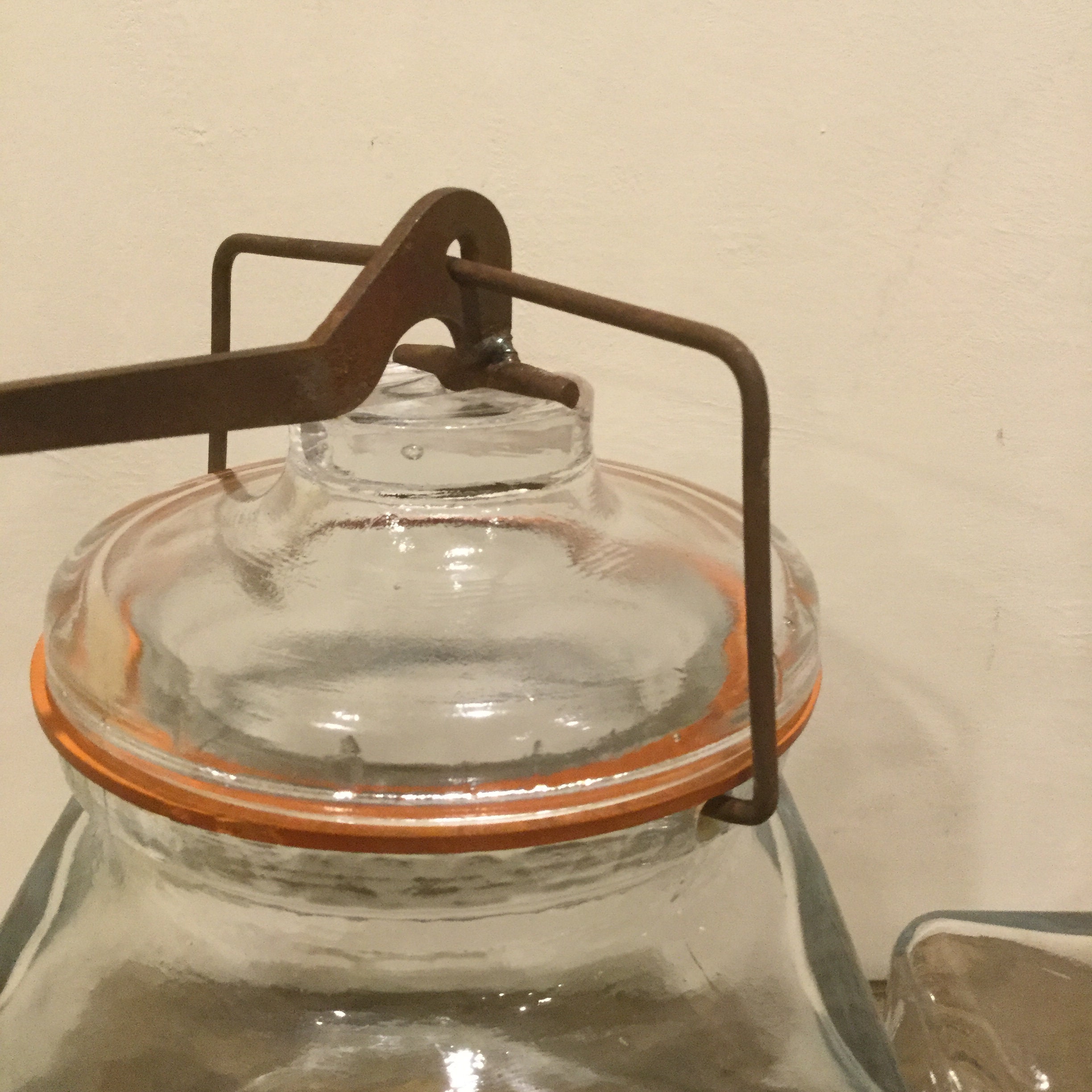 Vintage Rustic Square Canning Jars with Unique Metal Latches | Etsy