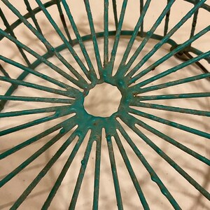 Vintage Turquoise Rubber Coated Metal Egg Basket Quahog or Clamming ...