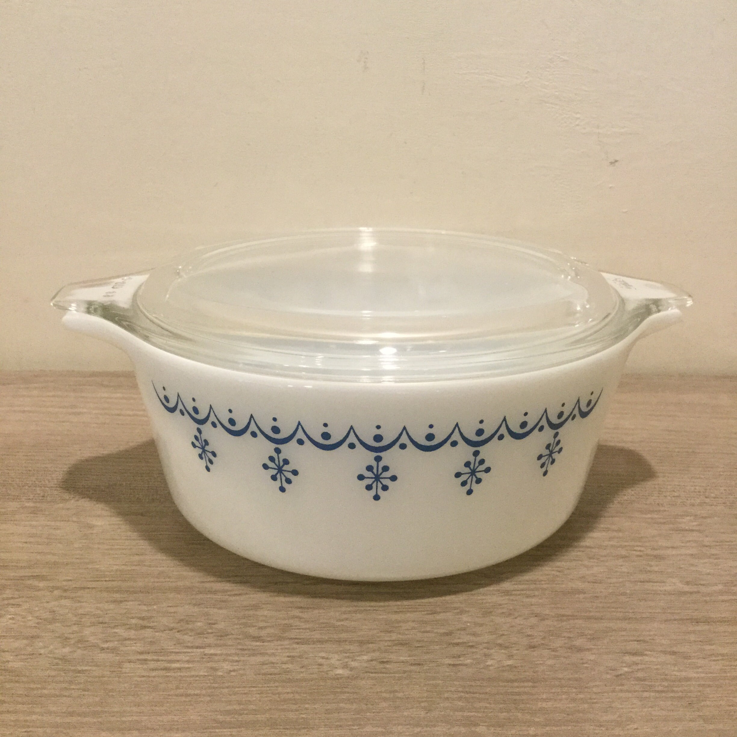 Vintage 1970s Snowflake Garland Pyrex With Lid White - Etsy