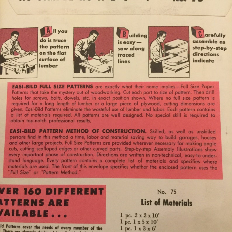 Vintage 1949 Do It Yourself Furniture Building Instructions - Etsy